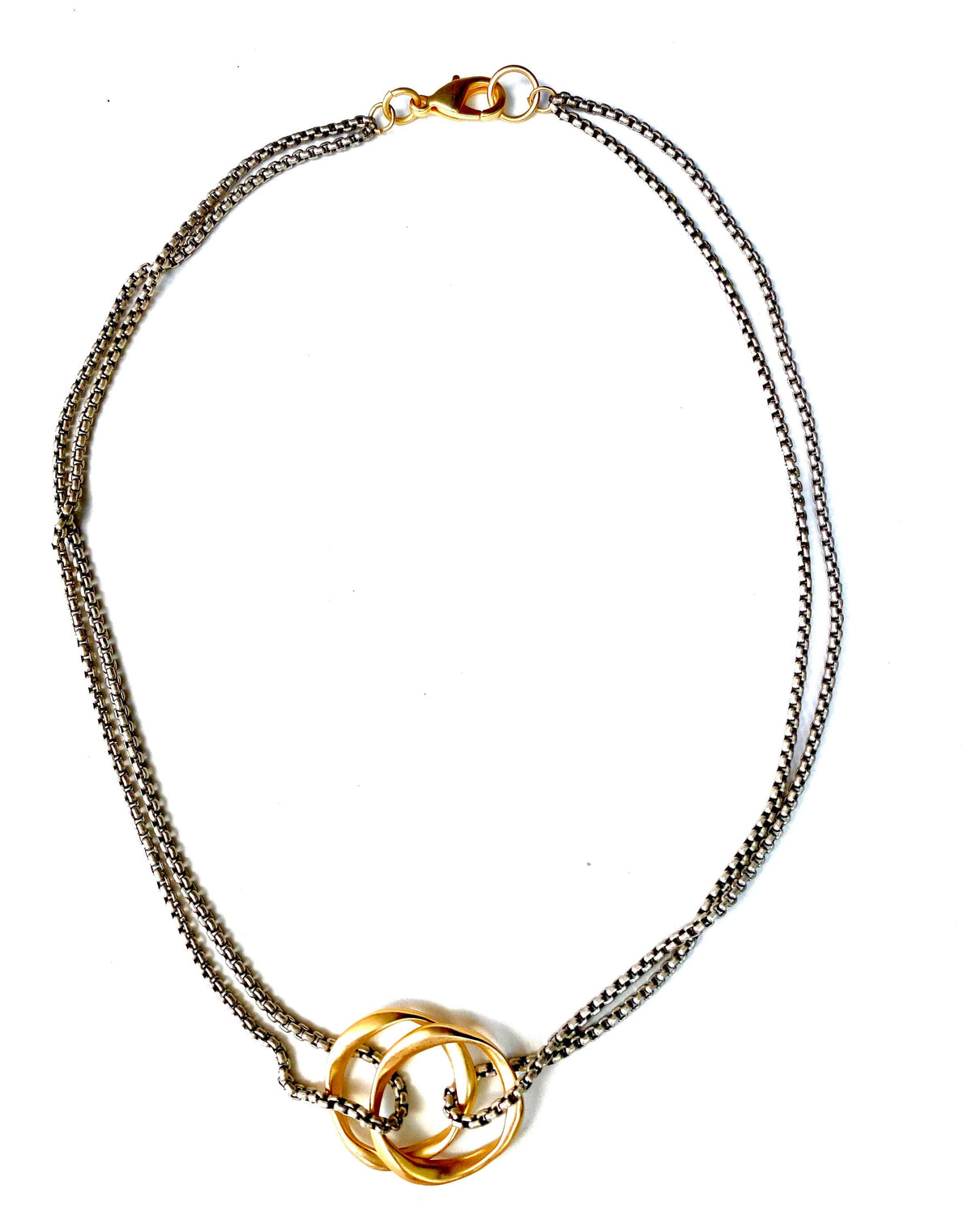 Elle - necklace with organic double circle connector – NMWA Shop